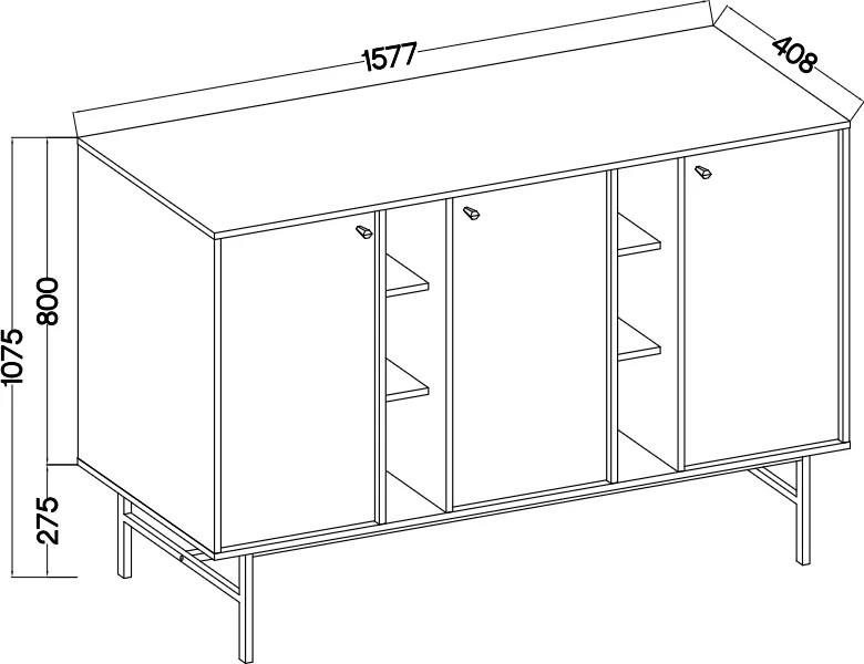 FALCO Komoda Tomila 823/3 Odstín: Eukalyptus