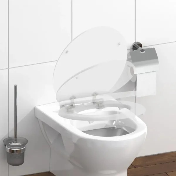 Schütte 84100-A - Záchodové prkénko WHITE SoftClose MDF dřevo