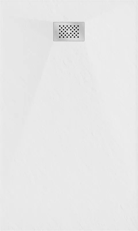 Mexen Hugo, obdélníková sprchová vanička SMC 150 x 70 cm, bílá, ocelová krytka, 42107015-X