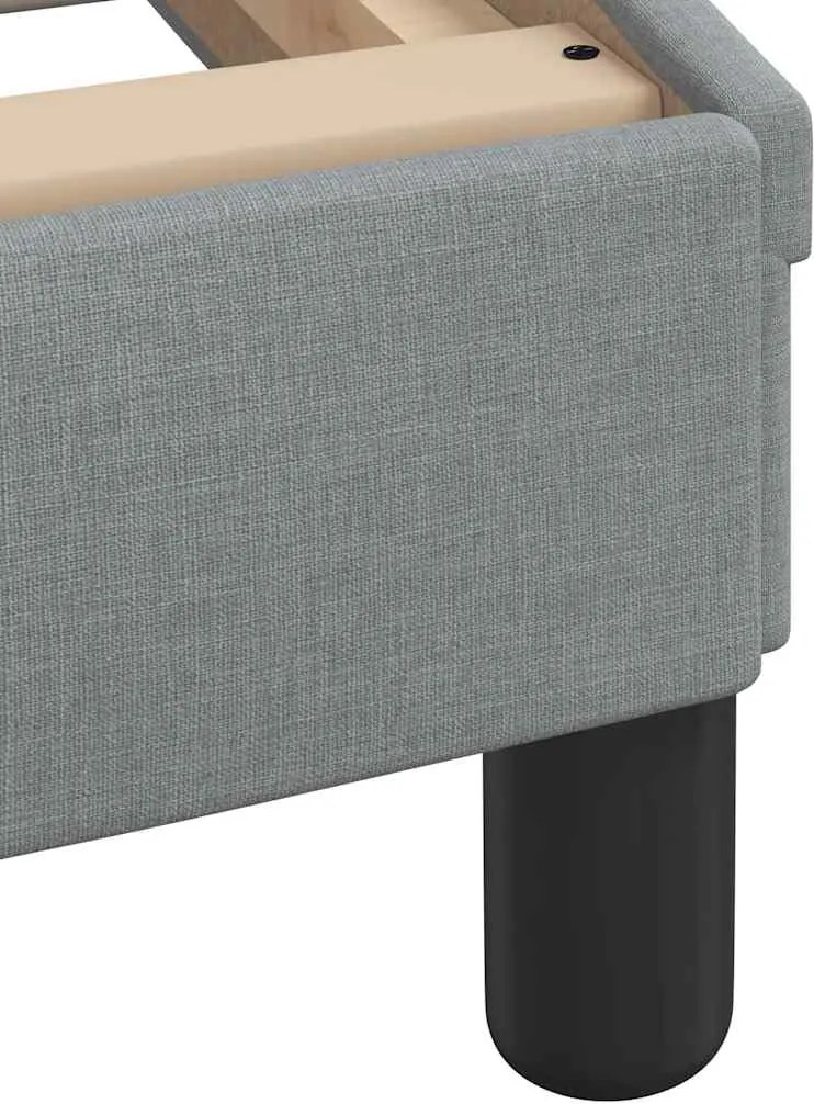 Postel s matrací Dover světle šedá 90 x 200 cm textil 3208324