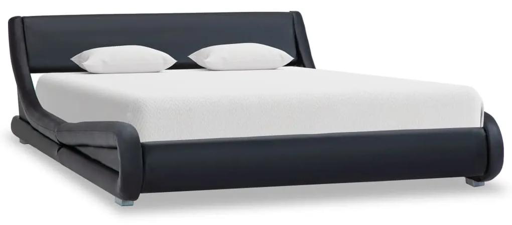 285705 vidaXL Rám postele černý umělá kůže 140 x 200 cm