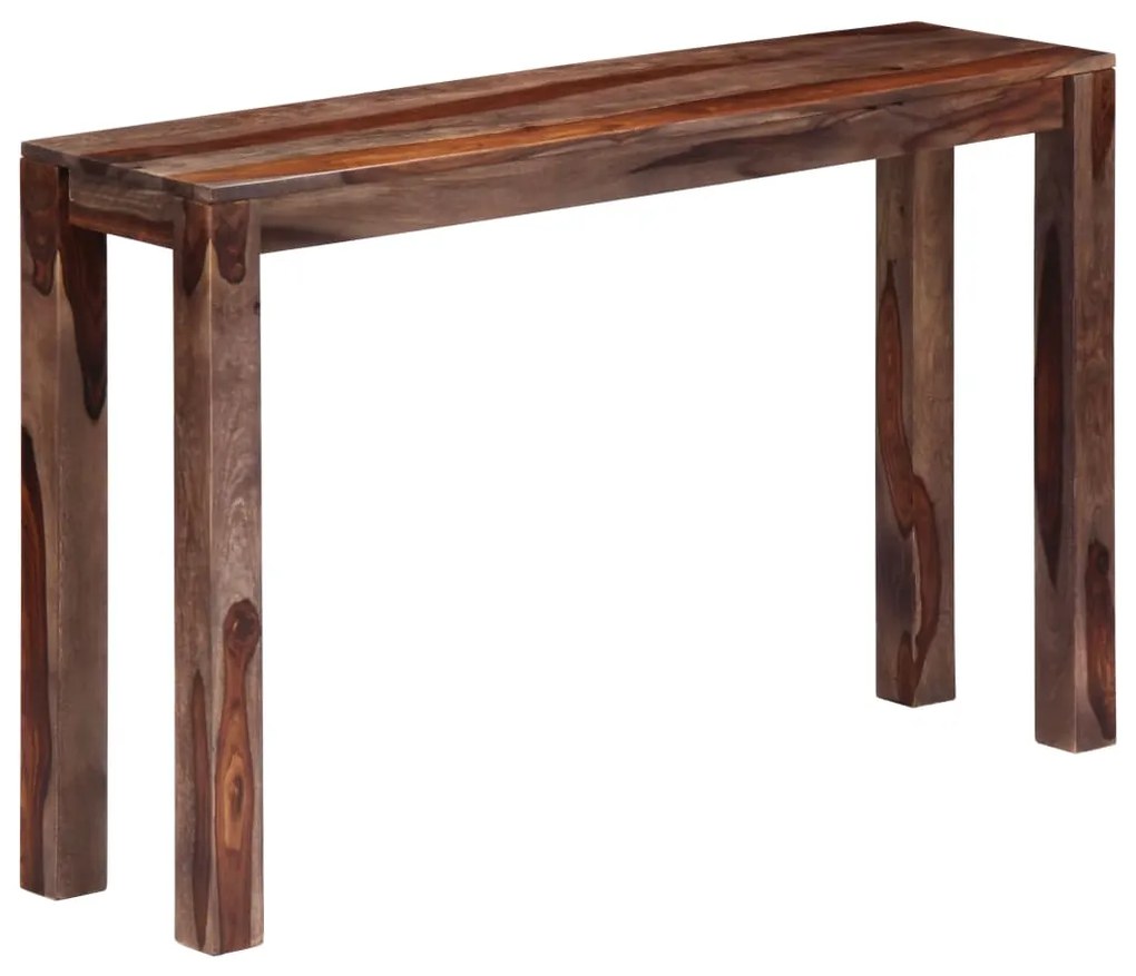 247469 vidaXL Konzolový stolek šedý 120x30x76 cm masivní sheeshamové dřevo