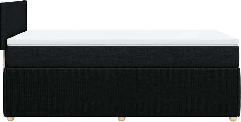 Box spring postel s matrací černá 80 x 200 cm textil 3287278
