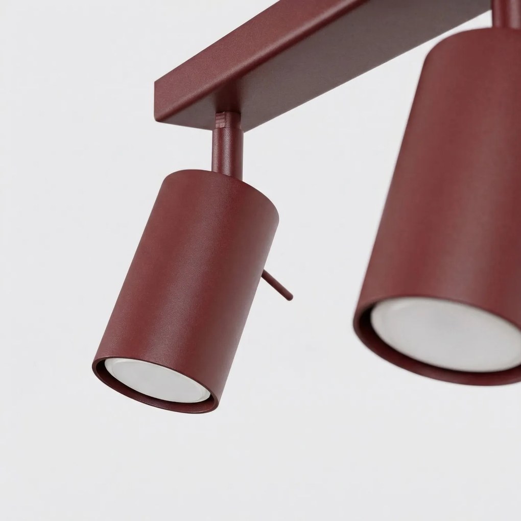 Sollux Lighting Stropní svítidlo RING 2 bordó