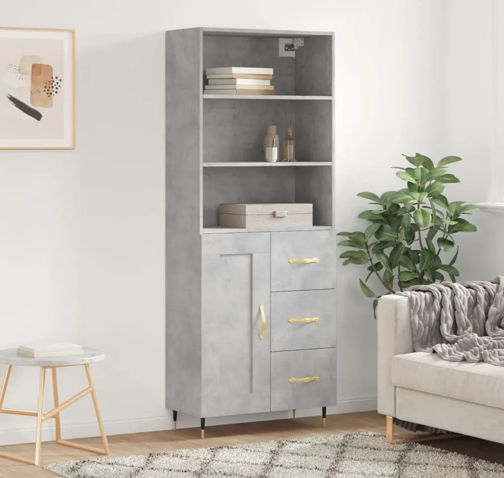 vidaXL Skříň highboard 69,5 x 34 x 180 cm kompozitní dřevo [3189997] Barva: Bílá