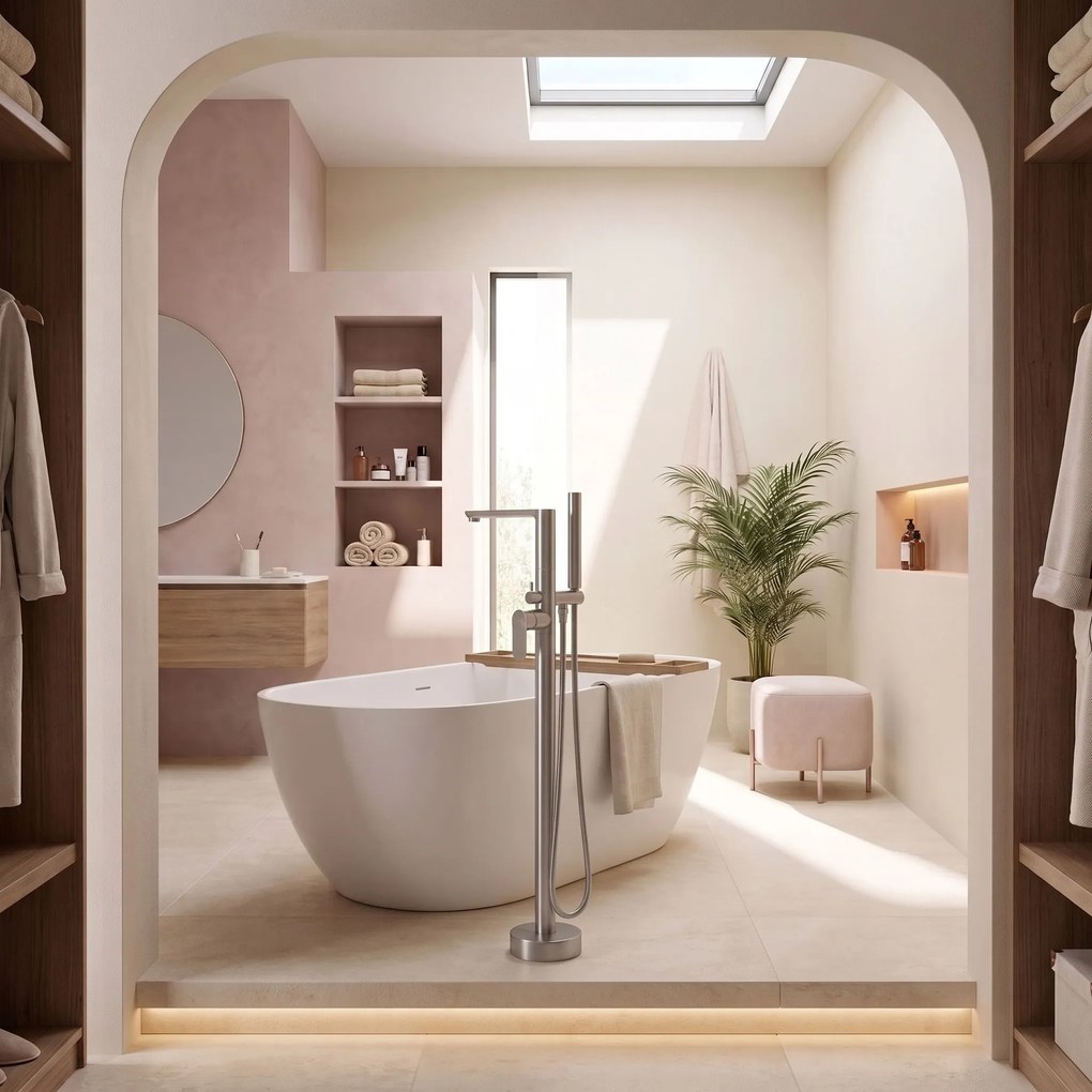 Rea Logan, volně stojící baterie, broušená ocel, REA-B2222