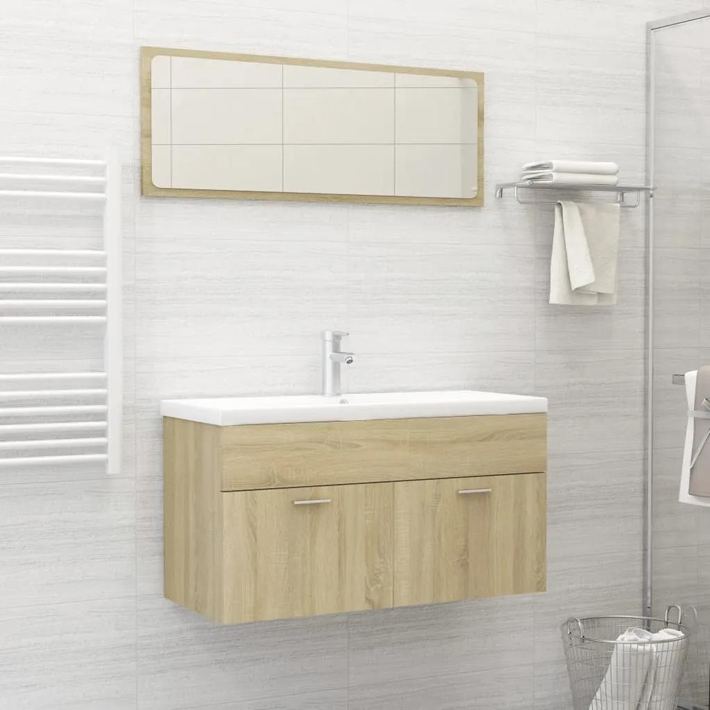 vidaXL 2dílný set koupelnového nábytku kompozitní dřevo [804805] Barva: Betonová šedá