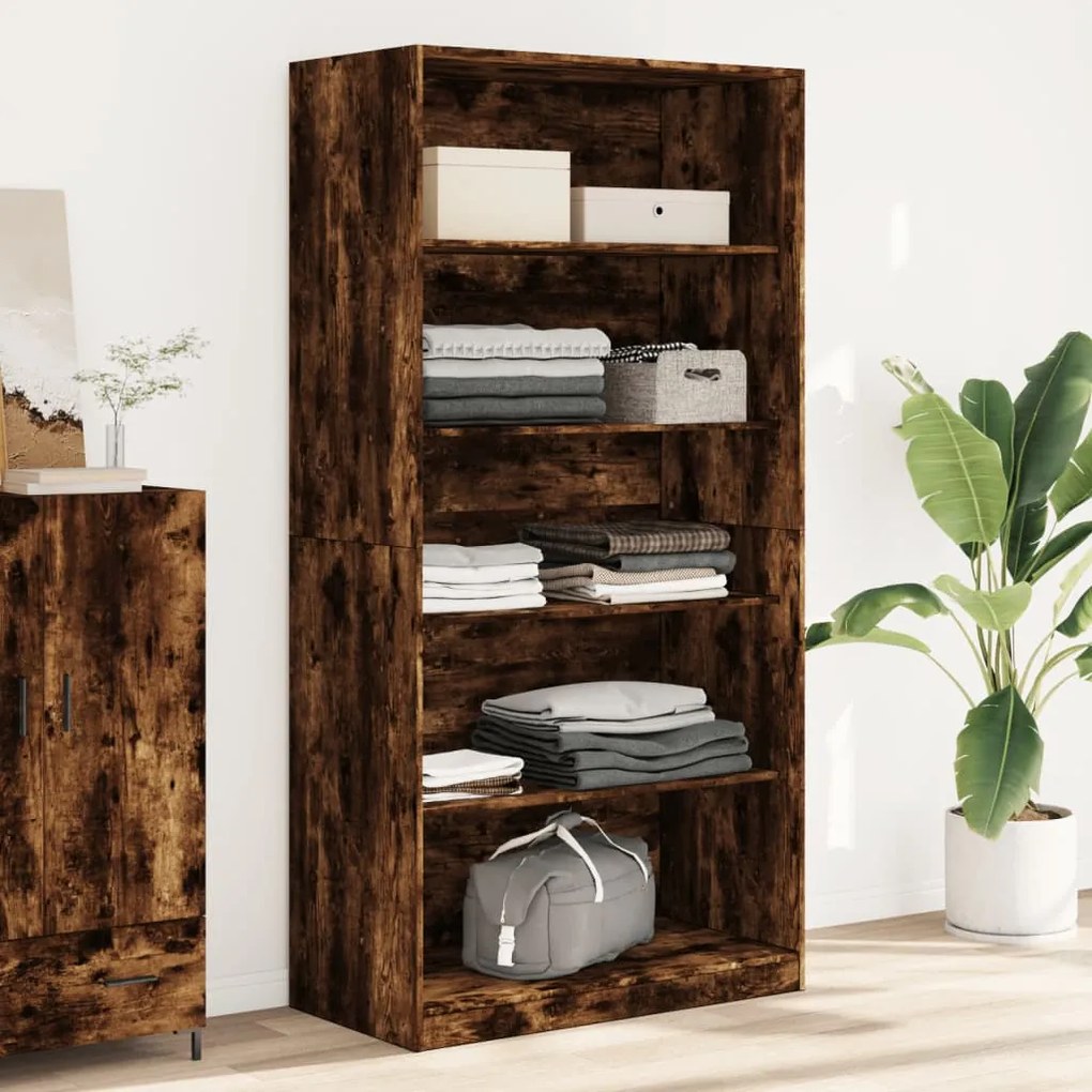 Šatní skříň kouřový dub 100 x 50 x 200 cm kompozitní dřevo 3307733