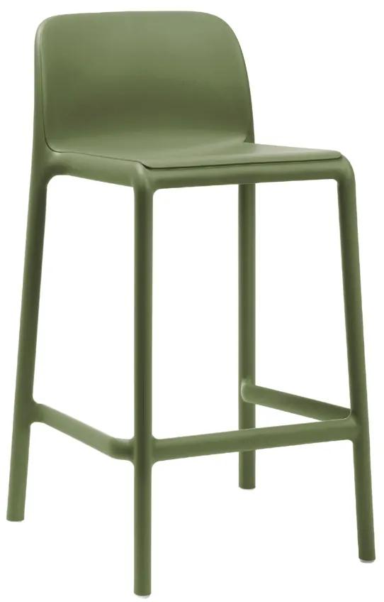 OnaDnes -20% Nardi Zelená plastová barová židle Faro Mini 65 cm