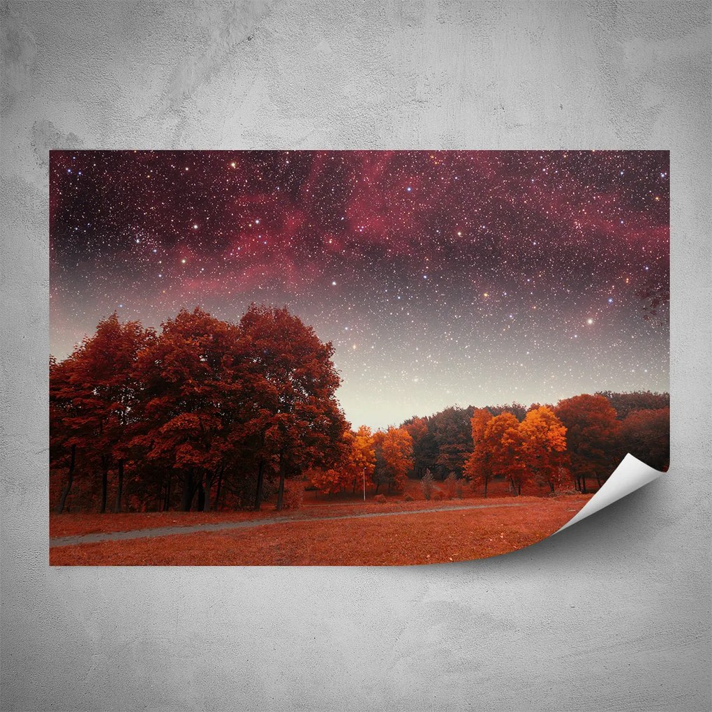 Plakát - Červená krajina (60x40 cm) - PopyDesign