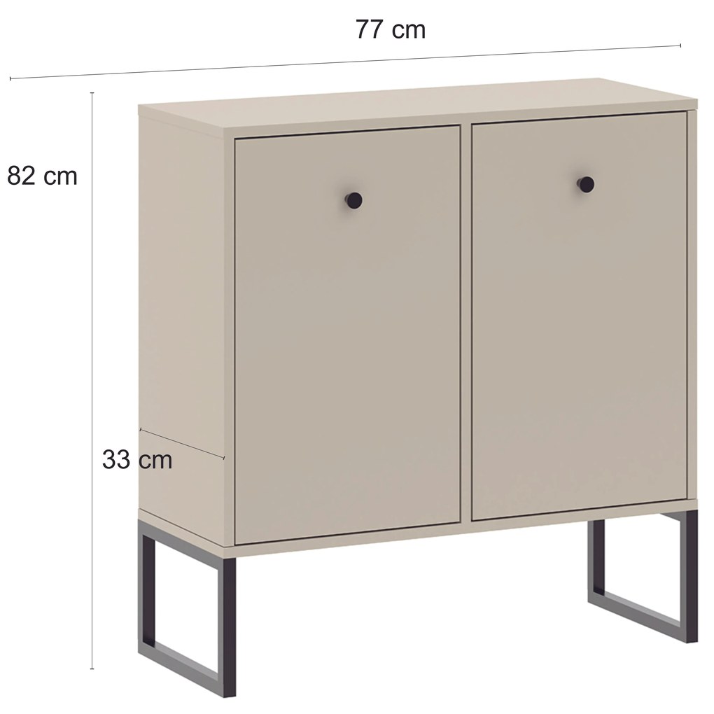 Komoda LINEA 2D kašmírová