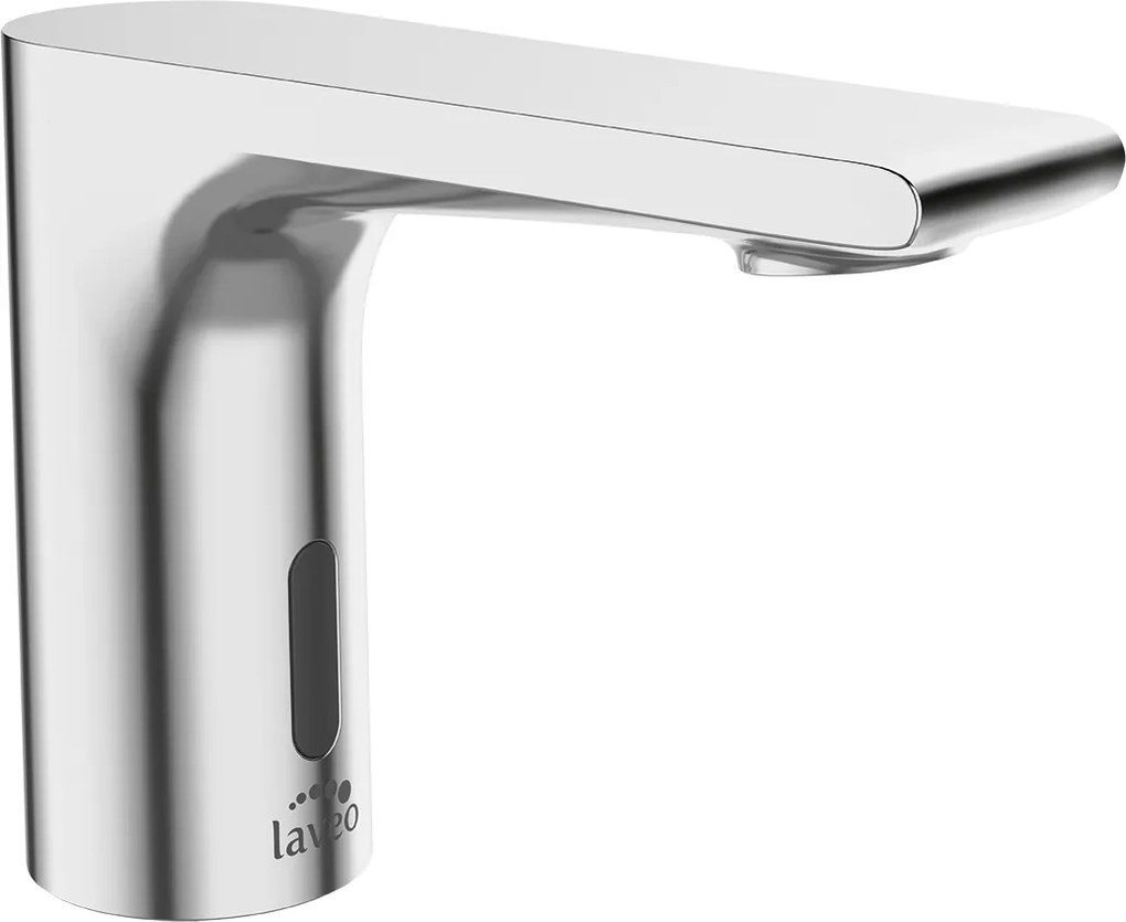 Laveo Plato, elektronická umyvadlová baterie s externí regulací teploty, stojánková, chromová, LAV-BLY_024D