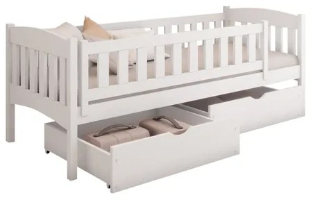 Dětská postel se zásuvkami Jerasti 90, Barva: bílá