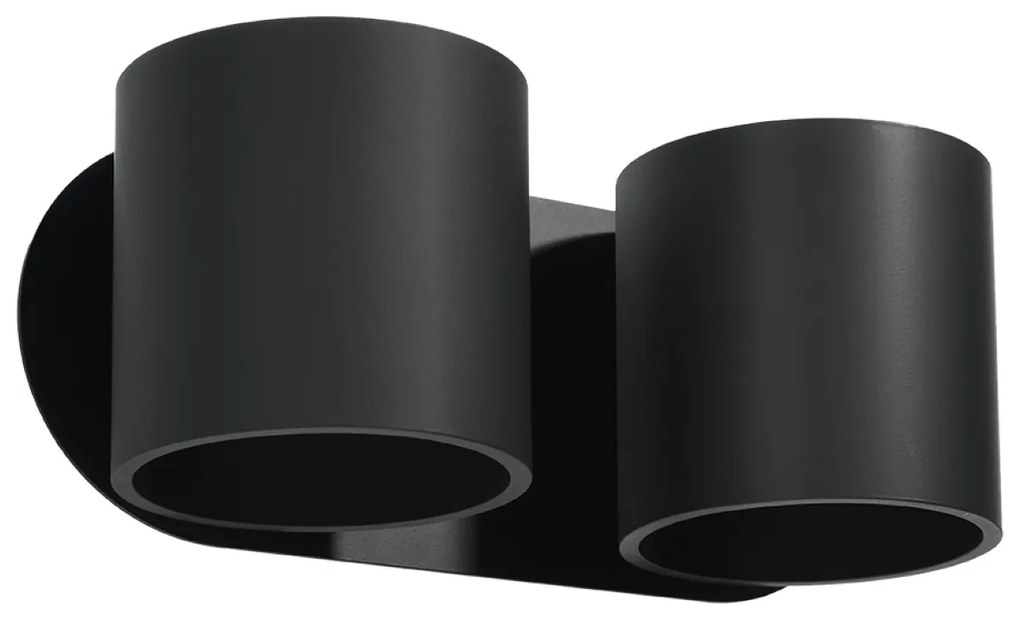 Sollux Lighting Nástěnné svítidlo ORBIS 2 Černá
