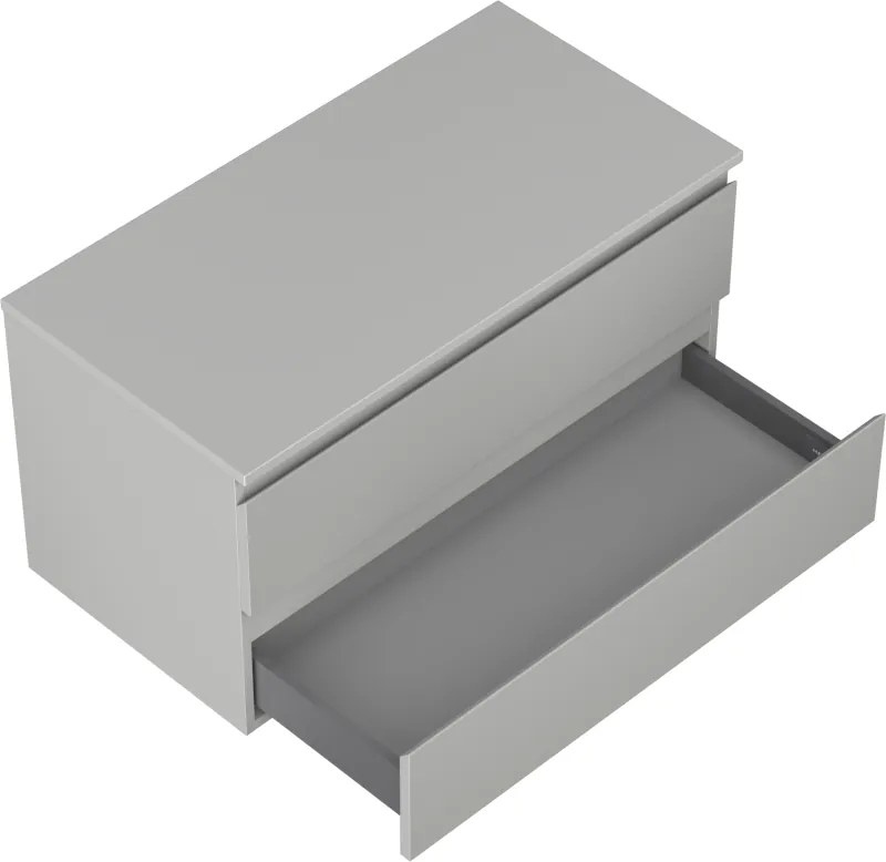 Mexen Orio, koupelnová skříňka 90 cm s horní deskou, 2 zásuvky, šedá matná, 91A10-09047-2-BFFC62