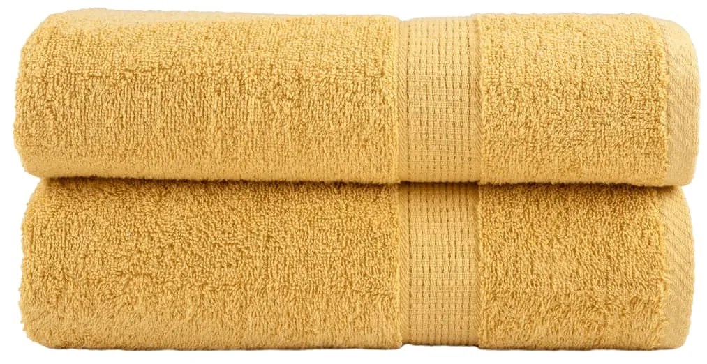 Prémiové ručníky SOLUND 2 ks zlaté 50x100 cm 600 g/m² 137281