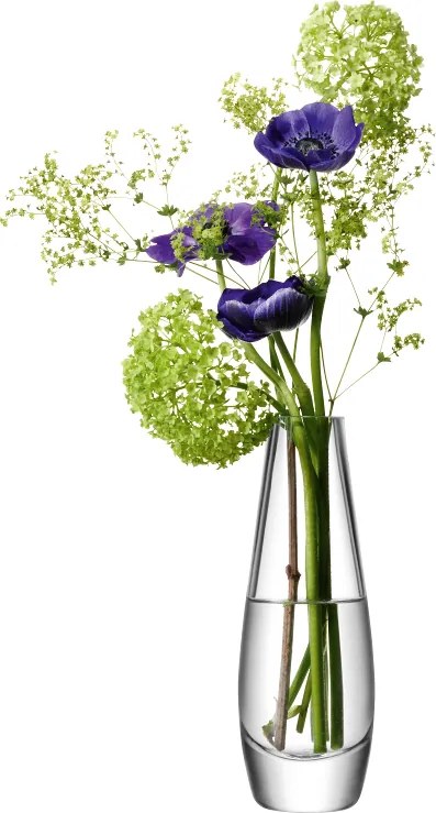 LSA Flower Single stem váza  skleněná 17cm čirá, Handmade