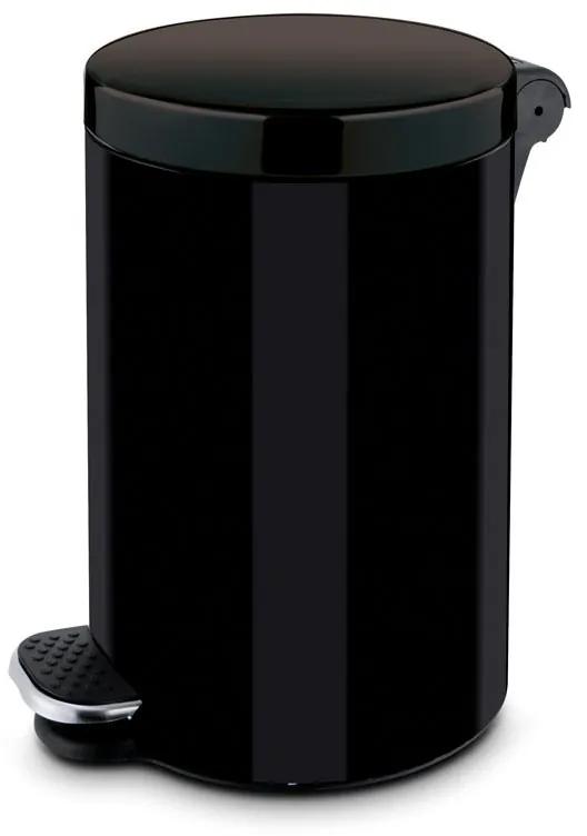 Alda Nášlapný odpadkový koš 20 L, lakovaný černý