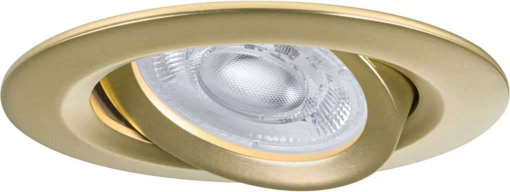 P 92419 LED vestavné svítidlo Nova Plus GU10 Flat IP65 93mm 3x4,9W 230V stmívatelné 2700K zlatá mat - PAULMANN