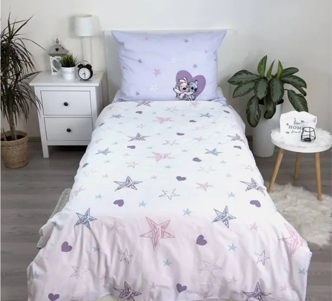 Jerry Fabrics Povlečení Lilo a Stitch Heart 140x200, 70x90 cm