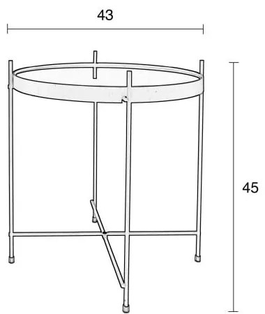 Černý odkládací stolek Zuiver Cupid, ⌀ 43 cm