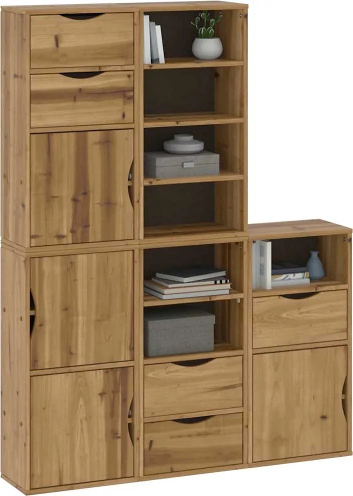 Boční skříňky 5 ks "ODDA" 40x24x79 cm Borovicový masiv 3365362