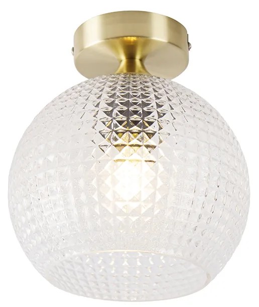 Chytré stropní svítidlo Art Deco mosazné vč. Wifi A60 - Sphere