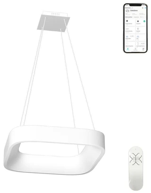 Immax NEO TOPAJA Smart závěsné svítidlo 60cm 47W bílé Zigbee 3.0