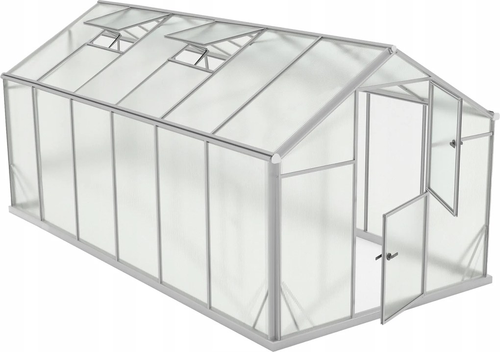 Skleník na zahradu Premium z Eu 430 x 220 cm L-10 9,5 m2 Polykarbonátový tunel Zahrada