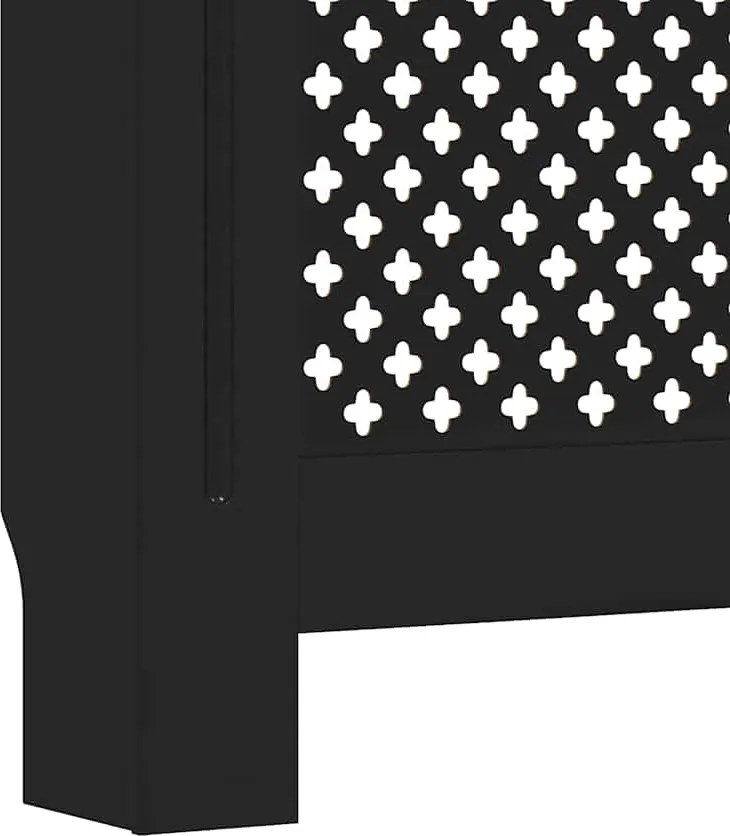 Kryt na radiátor černý 152 x 19 x 81,5 cm MDF 288195