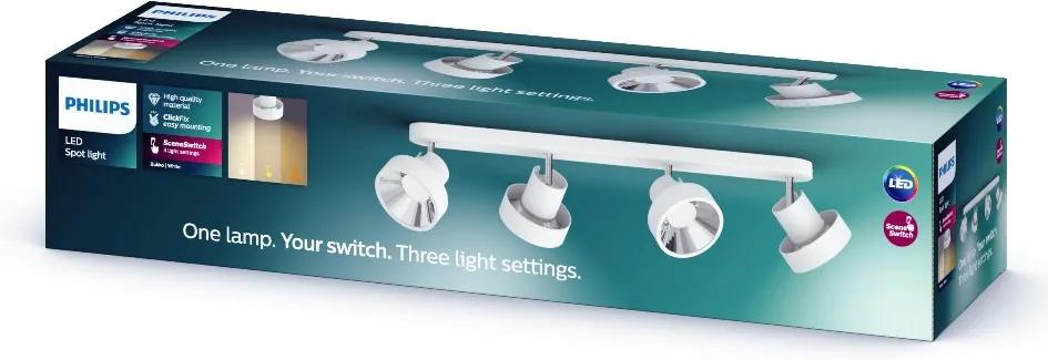 LED Bodové svítidlo Philips Bukko 50604/31/P0 s funkcí SceneSwitch 4x4,3W