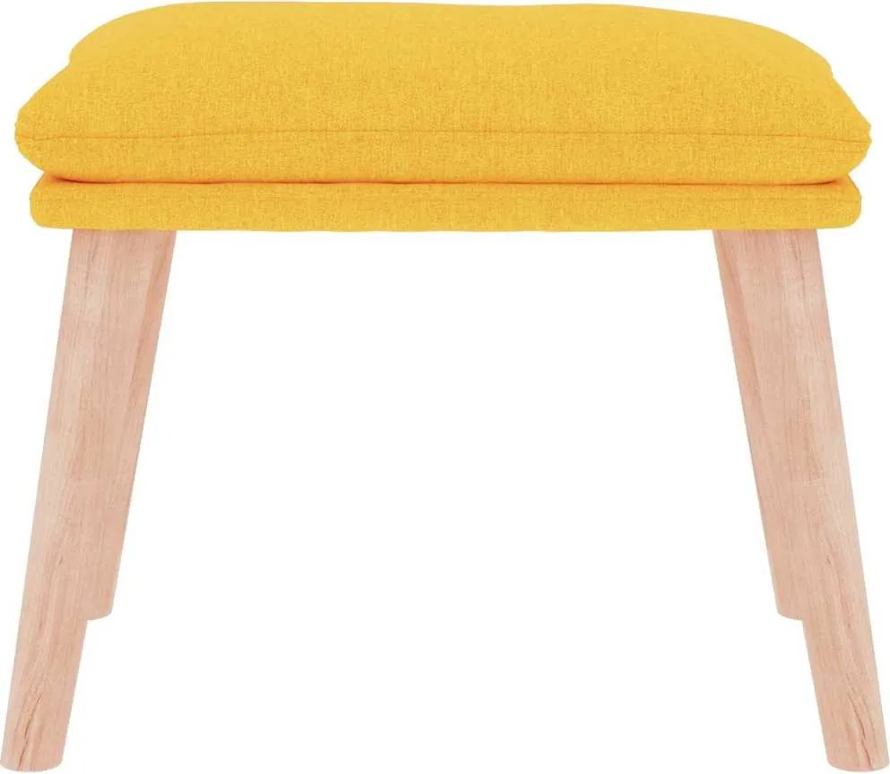 Podnožka hořčicově žlutá 45 x 29,5 x 35 cm textil 341431