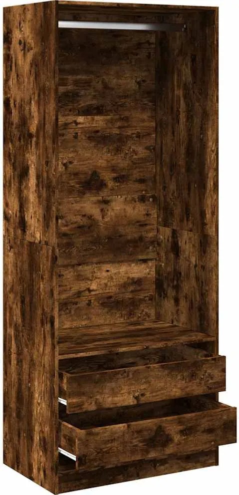 Šatní skříň kouřový dub 80 x 50 x 200 cm kompozitní dřevo 3307751
