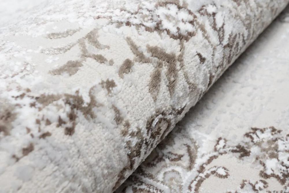 Světle krémově šedý vintage designový koberec se vzory Šířka: 80 cm | Délka: 150 cm