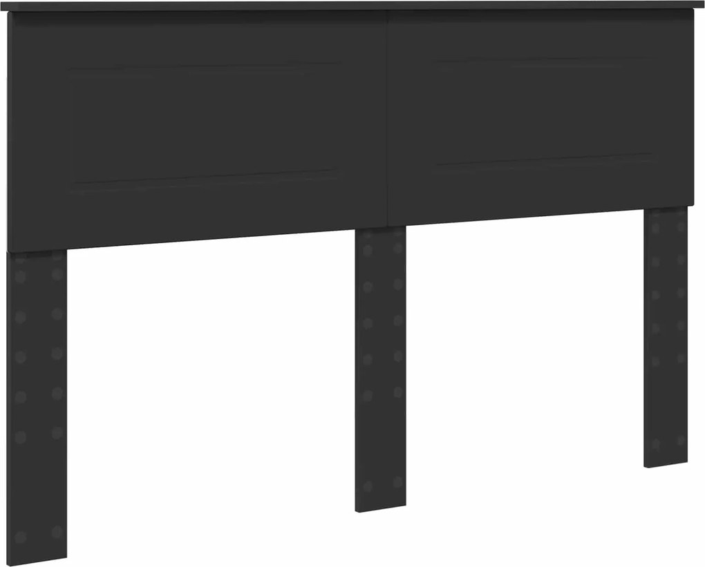 Rám postele s čelo Černá 150 x 200 cm Kompozitní dřevo 3408656