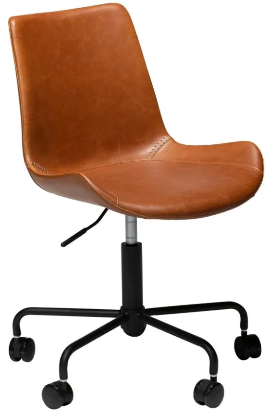 DAN-FORM Kancelářská židle DanForm Hype, světle hnědá ekokůže