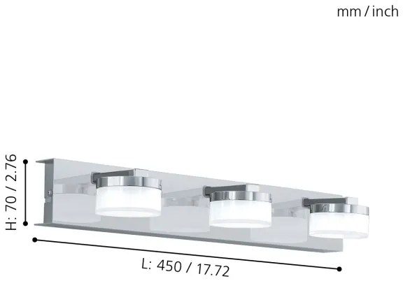 Eglo 96543 - LED Stmívatelné koupelnové svítidlo ROMENDO 1 3xLED/7,2W/ IP44