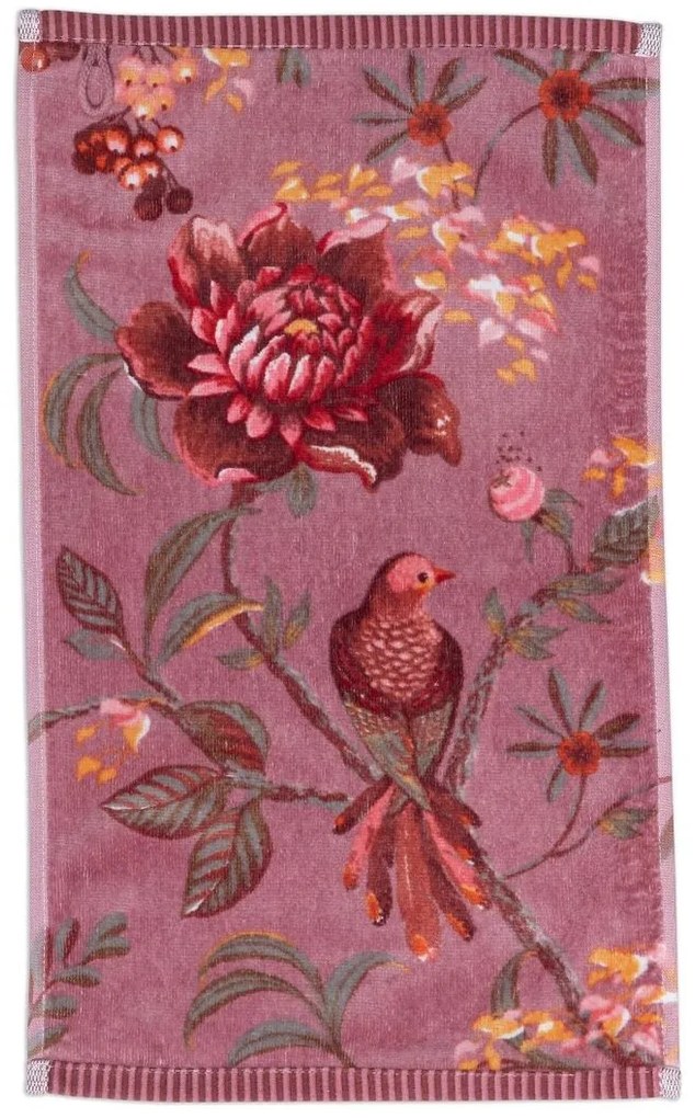 Pip Studio Secret Garden ručník 30x50cm, mauve (froté ručník)