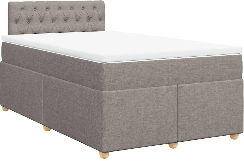 Box spring postel s matrací taupe 120x190 cm textil 3286630