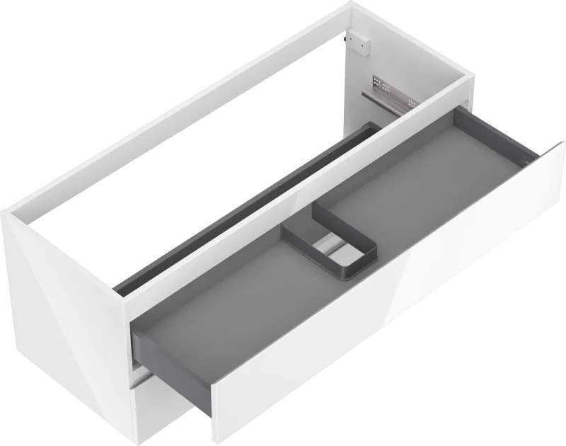 Mexen Orio, koupelnová skříňka 120 cm, 2 zásuvky, bílá lesklá, 91A10-12047-2-BFF00