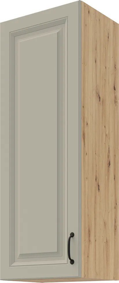 STILO ac | horní skříňka 40 G-108 1F s policemi | 40 cm | VYSOKÁ | UNI dvířka | artisan/světle šedá