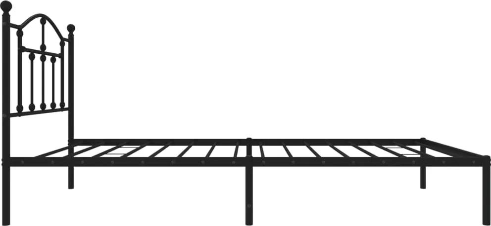 vidaXL Kovový rám postele s čelem 80 x 200 cm [353430] Barva: Černá