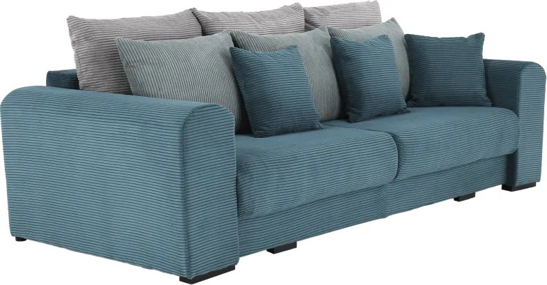 Extra prostorná pohovka, modrá / mentolová / světle šedá, Gilena BIG SOFA
