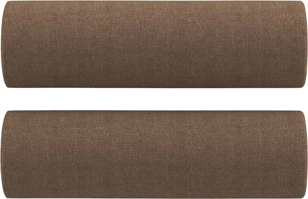 3dílná sedací souprava s polštáři hnědá textil 3201301