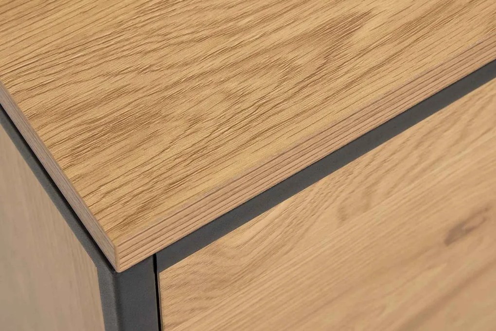 Designová komoda Valenzuela 104,5 cm vzor dub