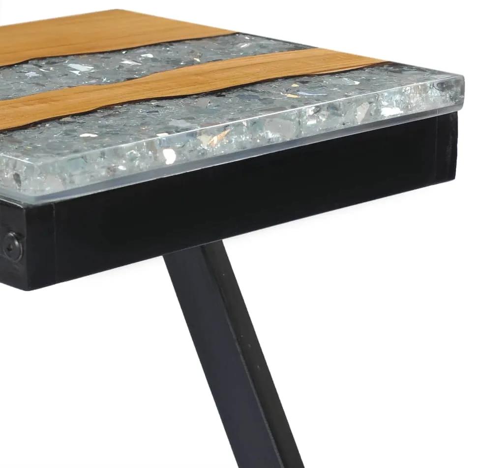 vidaXL Konferenční stolek 30 x 30 x 50 cm masivní teak a polyresin