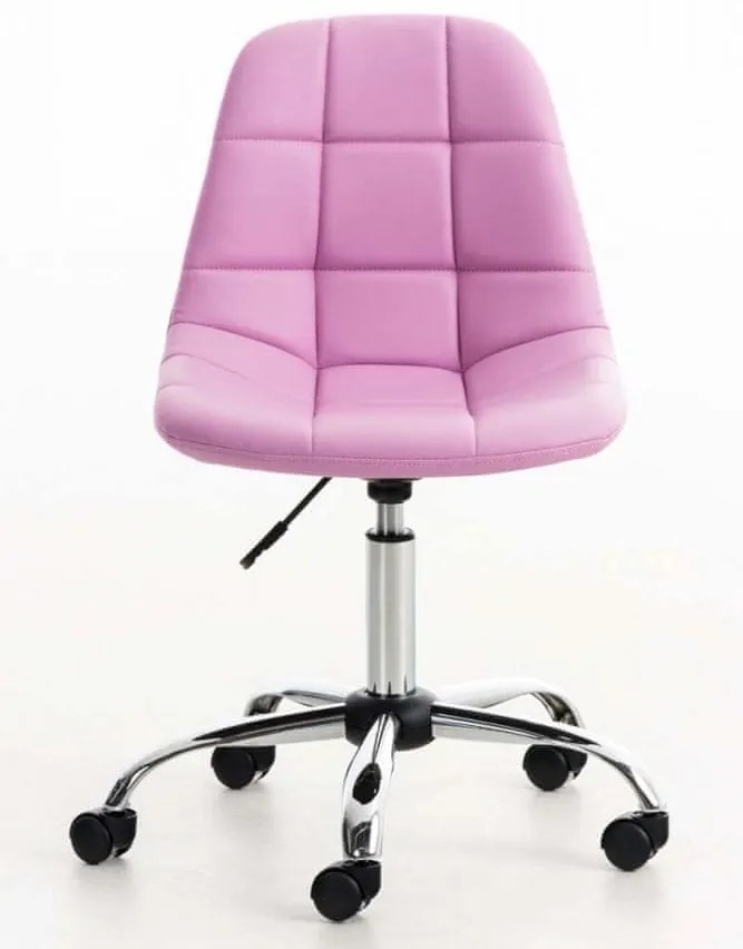 Bhm germany Kancelářská židle Emil, syntetická kůže, růžová