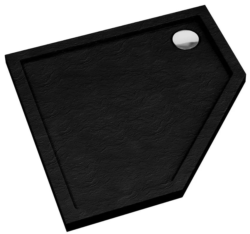Vanička pětiúhelníkový Black Stone 80x80x5 Espera AQM2397CST