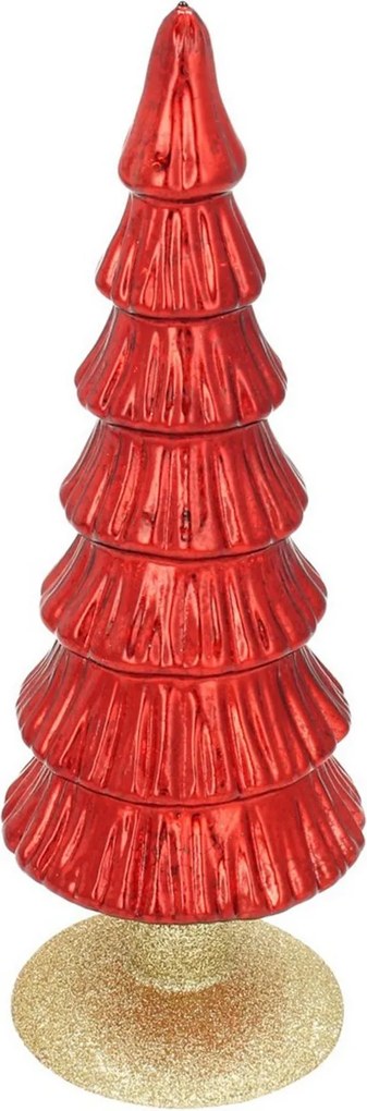 Dekorace Red Christmas Tree 36cm