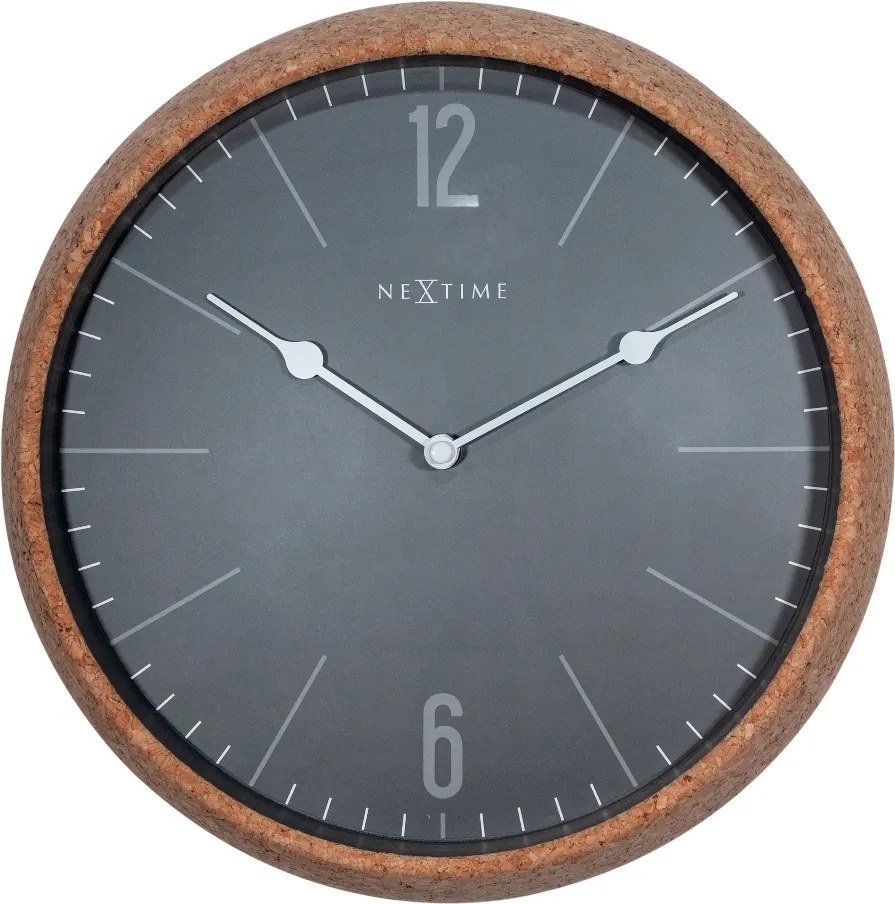 Designové nástěnné hodiny 3509gs nextime cork 30cm